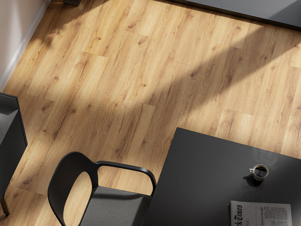 Sol PVC SPC Rigid Eclipse50Plus avec isolation acoustique, lame de ...